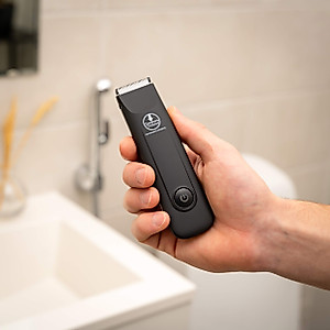 Downtown Trimmer, Electric Groin Hair Trimmer & Body Trimmer for Men, Replaceable Ceramic Blade Heads, Rechargeable, Waterproof, Elite Male Hygiene Machine