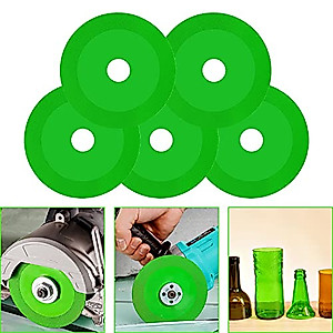 LAIWOO Glass Cutting Disc, 4 Inch Indestructible Disc for Grinder, Glass Saw Ultra-Thin Saw Blade for Grinding of Glass, Jade, Wine Bottles, Tile