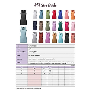 A2Y Basic Solid Soft Cotton Scoop Neck Racer-Back Tank Top Egg Plant L