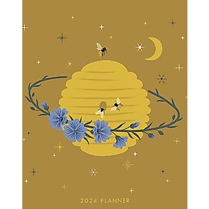 Willow Creek Press Honey Bee 2024 Booklet Softcover Monthly Planner (7.5" x 9.5")