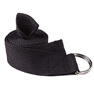 KuFit Yoga Fitness Wheel & 2 pcs Blocks & 1 pcs Yoga Strap Combo Value Pack-Black