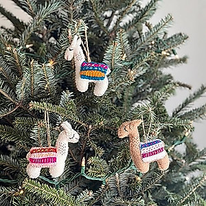 Felt Christmas Ornaments Set of 3 - Llamas