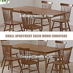 47" Dining Table Kitchen Table Dining Room Table Small Kitchen Table for Small Spaces Table Modern Home Furniture Dinner Table Rectangular (Natural)