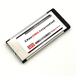 2 Port USB 3.0 to Express Card ExpressCard 34mm Adapter Hidden for Laptop
