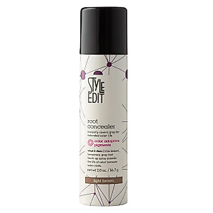 Style Edit Light Brown Root Concealer Touch Up Spray - Temporary And Instantly Covers Grey Hair, Pack of 1