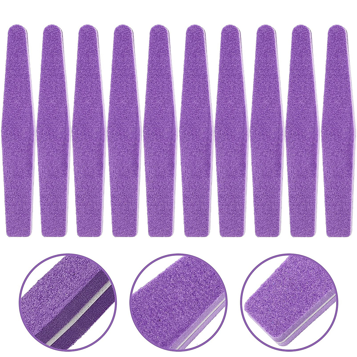 COHEALI 10pcs Nail Polish Pedicure Nail Files Nail Supplies Nail Tools Nail Care Nail Trimming File Finger Nail Files for Men Purple High Elastic Sponge Foot Man Polishing File