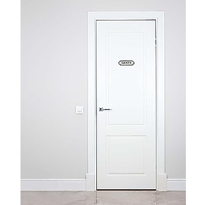 AuldHome Restroom Door Signs: Ladies and Gents; Set of 2 Cast Iron Public Bathroom Signs for Men/Women