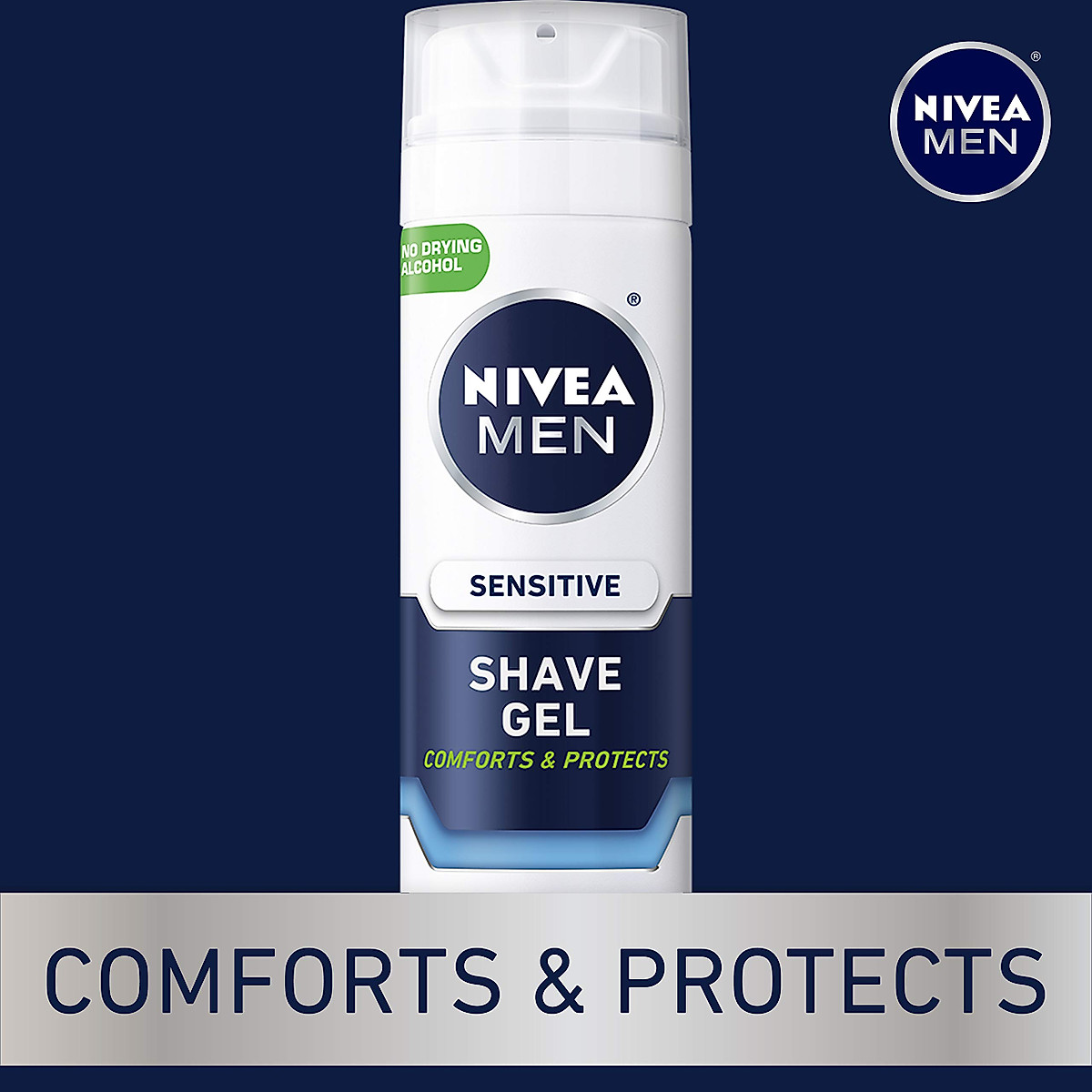NIVEA Men Sensitive Shaving Gel - Protects Sensitive Skin From Shave Irritation - 7 oz. Can