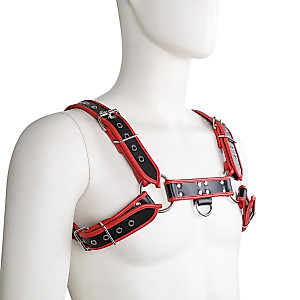 LEWECEEO Men's Faux Leather Body Chest Harness Belt Shoulder Cage Belt Party Costume