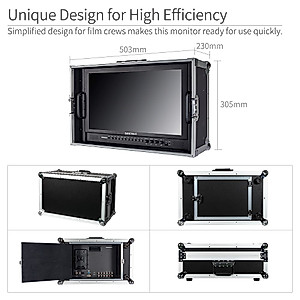 SEETEC P173-9HSD-CO 17.3 Inch Carry on Broadcast Production Director Monitor with 3G-SDI HDMI YPbPr Input and Output Aluminum Design Full HD 1920×1080