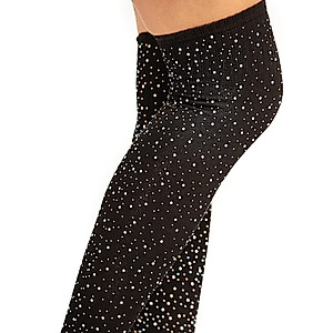 Over Knee Socks Women's Sparkle Rhinestone Stocking Long Casual Socks glitter High Boot Socks Black