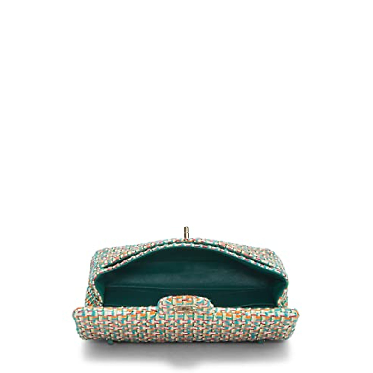 CHANEL, Pre-Loved Multicolor Woven Classic Double Flap Medium, Multi