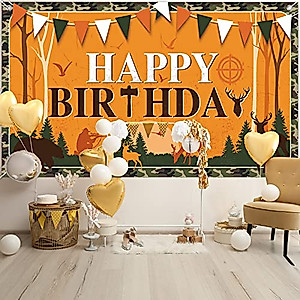 Hunting Birthday Party Supplies Gone Hunting Photography Backdrops Hunting Birthday Party Decoration Camo Birthday Party Supplies Hunting Backdrop Decor for Birthday Camo Camping Hunting Themed Party