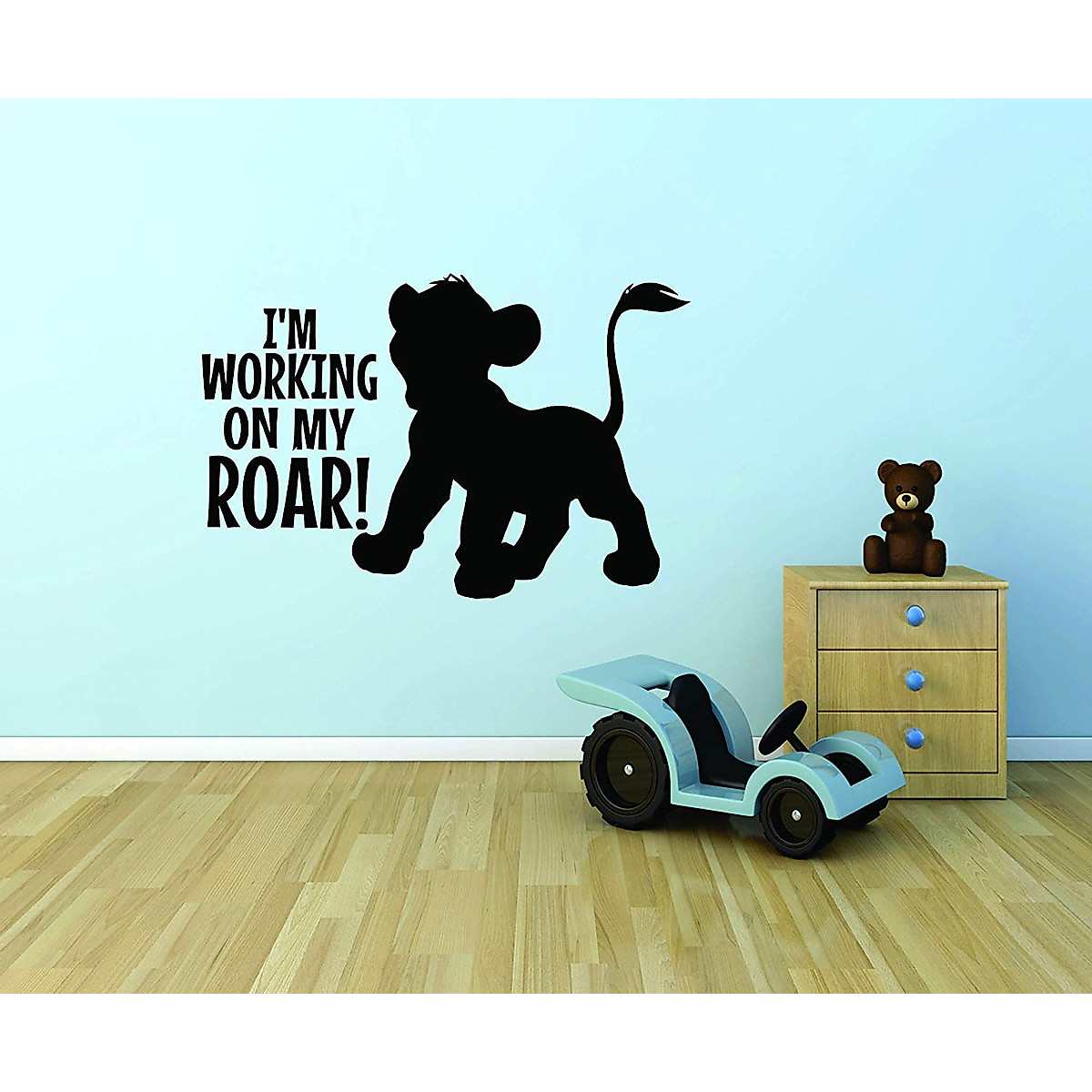 The Lion King Wall Decals for Kids Rooms Simba Mufasa Designs Decor Lions Boys Boy Childrens Creative Animated Vinyl Decal Removable Stickers for Bedrooms Artwork Creative Look Size 20x20 inch