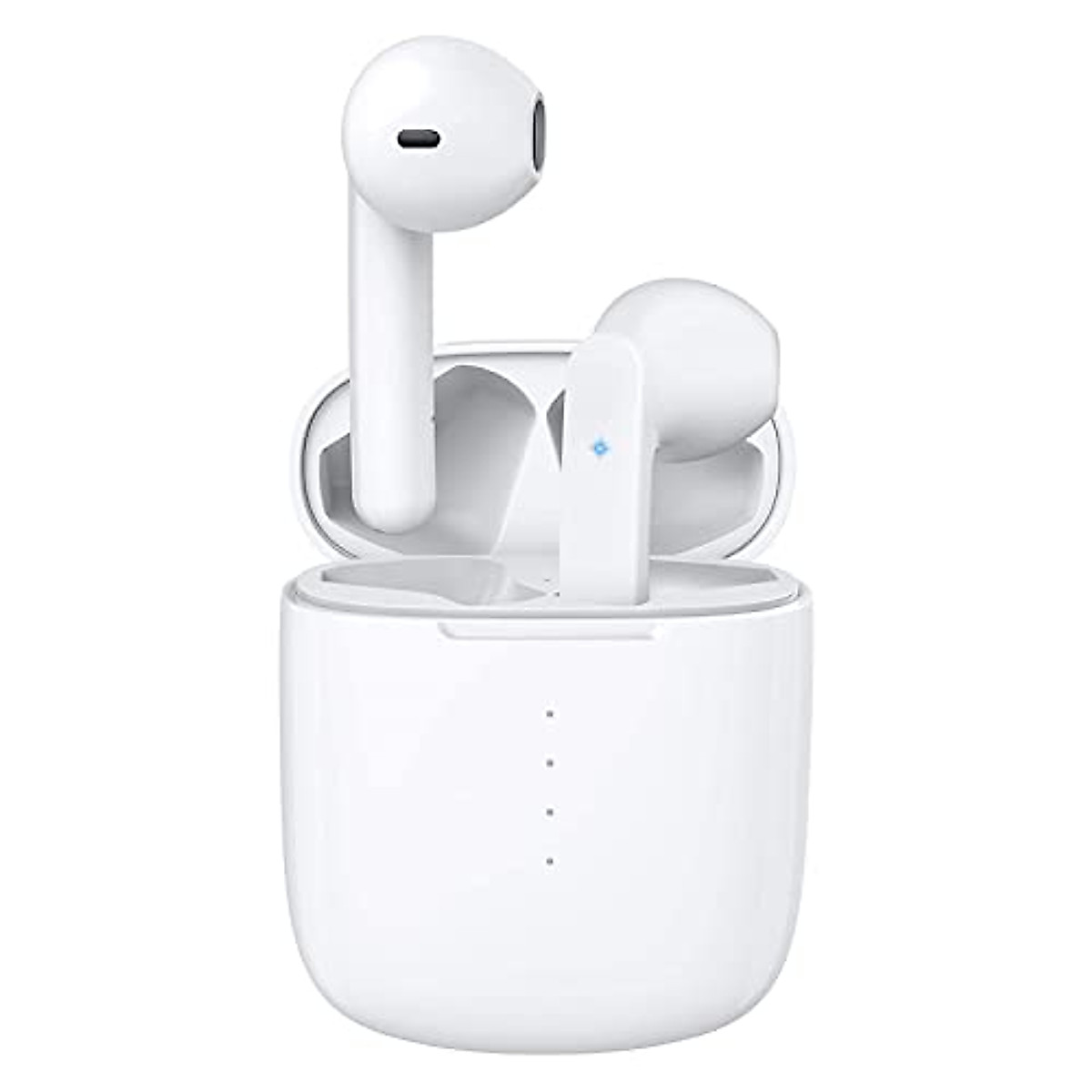 Wireless Earbuds Bluetooth 5.0 Headphones with Charging Case, IPX8 Waterproof, 3D Stereo Air Buds in-Ear Ear Buds Built-in Mic, Open Lid Auto Pairing for Android/Samsung/Apple iPhone - (White)