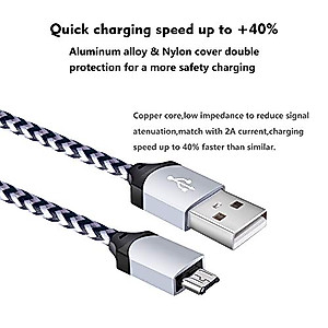 USB Wall Charger Micro USB Cable,4Kit Charging Block USB Charger Cube Plug with Android Micro Cord Cable Compatible Samsung Galaxy S7 Edge A10 A6 M10 J7 J8 S6 S5 Note 5 4, LG, HTC, Moto, Android Phone