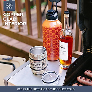 ORCA Double Barrel 24 oz Stainless Steel Insulated Whiskey Barrel Design Cup | Double Walled Vacuum Sealed for Superior Temperature Retention — Official Pitmaster Hydrator Design