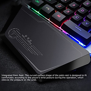 Shanbor One Handed Keyboard, Portable Small Gaming Keyboard for Home for Office