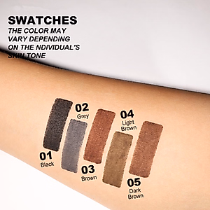 Eyebrow pencil eyebrow Eyebrow Retractable Definer Pencil, eyebrow stylist shape and fill eyebrow pencil, professional eye makeup (01 Black)