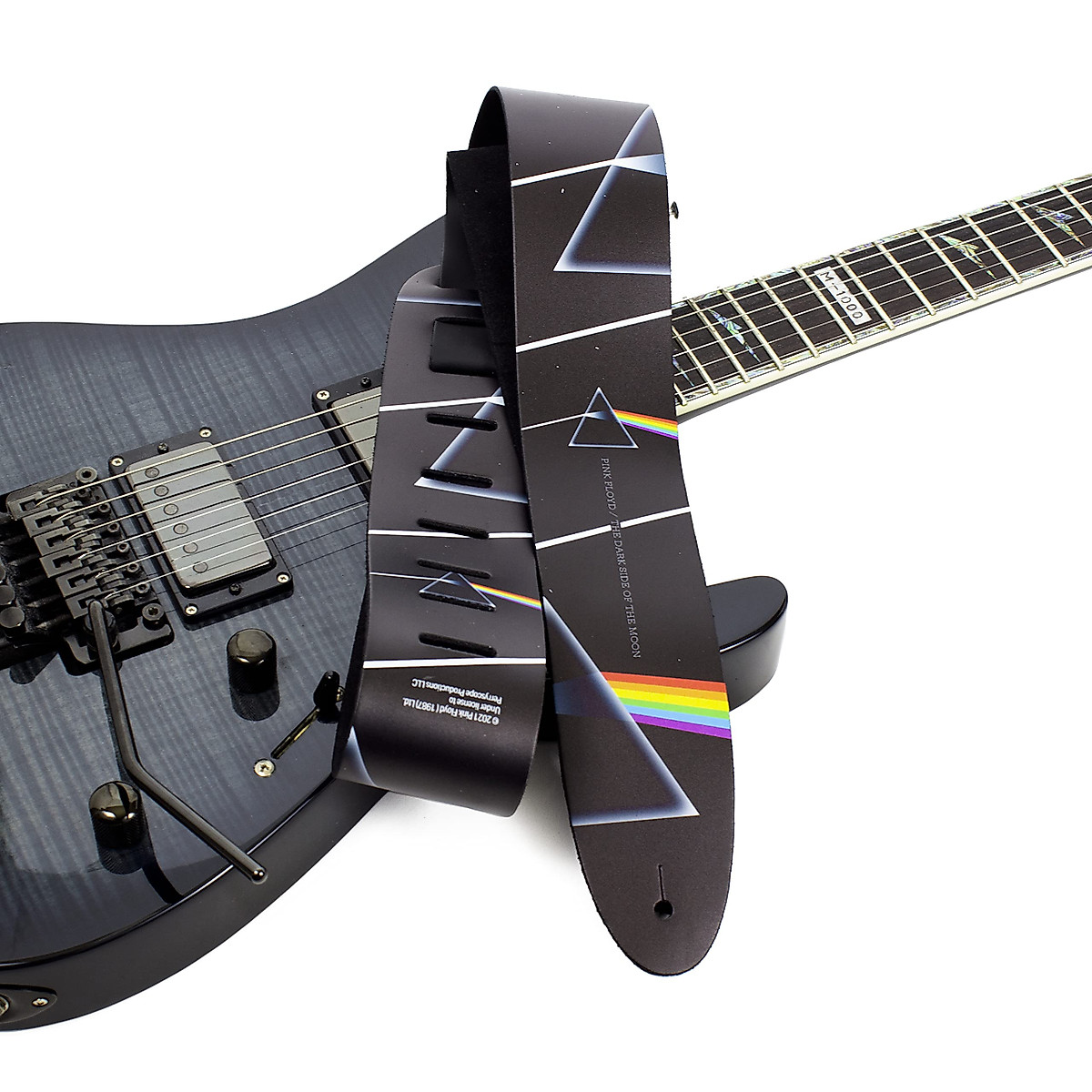 Perri's Leathers, Official Pink Floyd Licenced Leather Guitar Strap, Direct to Leather Series, Anti-Slip, Adjustable from 42.5" to 56" Inch, Compatible w/All Button Lock Systems