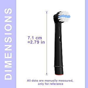 WuYan Replacement Toothbrush Heads for Oral B, 8 Pack Adults Multicolor Precision Electric Toothbrush Heads Compatible with 7000/Pro 500/1000/3000/8000/ 9000