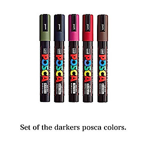 Uni Japan Paint Marker FULL RANGE Bundle Set Marking Pen Medium Point PC-5M 29 Colours ( 22 Standard & 7 Natural ) Japanese Domestic Market Product