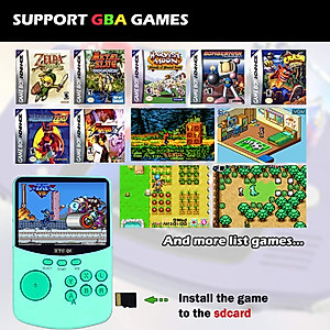 HDStore 2020 New Portable Retro Pocket Video Gaming Console 16bit Game Retro Handheld Video Games Console Support NES SNES MAME MD GBA XYC Q8 Arcade Game - Green Color