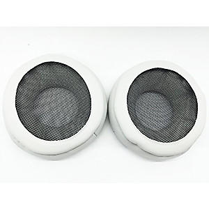 75mm Replacement Leather pu Round Cushion earpads Cups Ear Pads Pillow Cover for Pioneer HDJ-700 HDJ700 Stereo Headphone Headset (White)