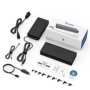 WAVLINK Enterprise-Level Universal Docking Station,20-in-1 USB-C Quad 4K Dual 5K@60Hz Display Dock with 100W Charging,4xDisplayPort(1.2),4xHDMI(2.0),2.5G Ethernet,USB 3.1/3.0-A,USB-C(PD30W)