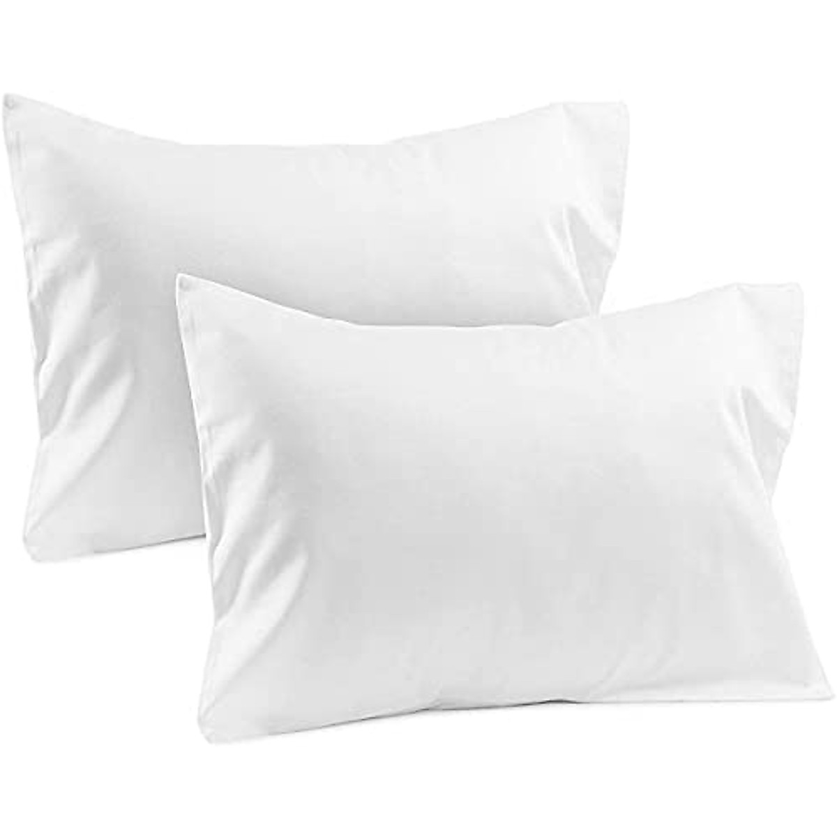 Travel Pillow Case 12x16 Set of 2 White Solid Envelope Style 500 Thread Count Toddler Pillowcase 100% Egyptian Cotton Travel Pillow Cover