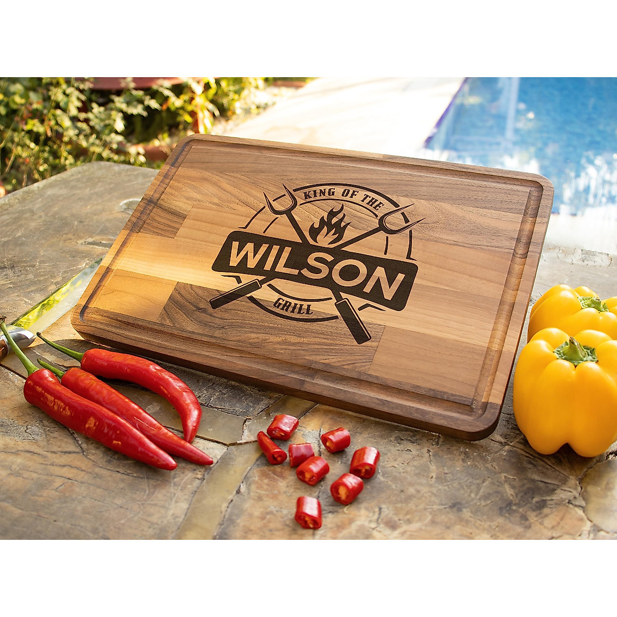 Custom Cutting Board | Personalized Cutting Board | Personalized Bbq Board | Personalized Cheese Board | Engraved Cutting Board | Wedding Cutting Board (Without Handle)