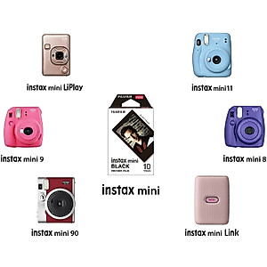 Fujifilm Instant Mini Black Frame Film BluebirdSales Starter Kit (2 Pack) 20 Exposures