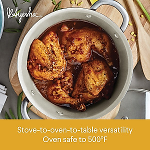 Ayesha Curry Home Collection Nonstick Cookware Pots and Pans Set, 9 Piece, Twilight Teal