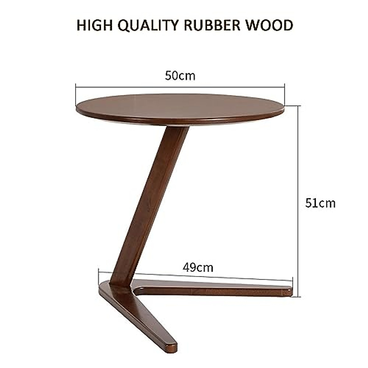 AAMNA Mini Coffee Table with V Base, Vintage Round End Tables, Sofa Table for Dining Room, Living Room, Kitchen, Bedroom, Sofa Side, Bedside,B