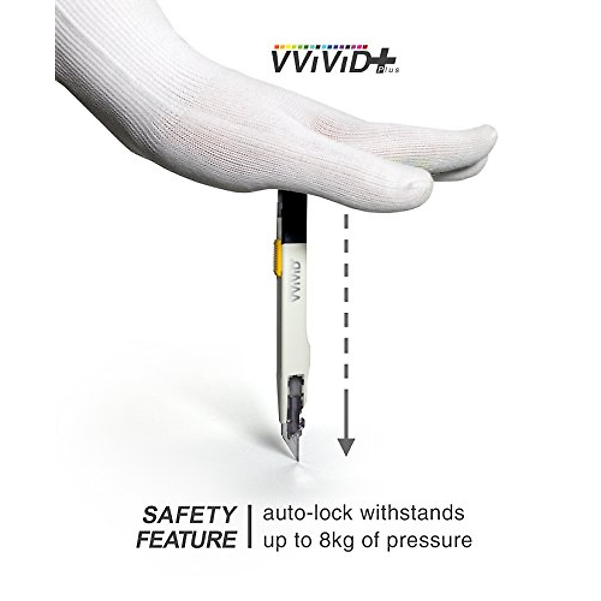 VViViD Premium Retractable Precision Balanced Multi-Use Craft Utility Knife for Vinyl, Paper and Hobby Cutting (3 pieces)