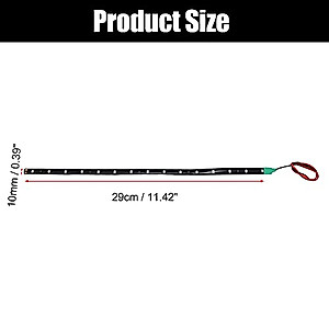 X AUTOHAUX 10 Pcs 30cm 1ft Interior Universal LED Strip Light 12V Flexible Waterproof Underglow Lights for Cars Truck Motorcycles Boat Green Light