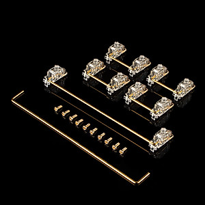 New Fashion Kingdom Keyboard Stabilizers Gold Plated PCB Screw-in Stabilizers 2u 6.25u 7u Mechanical Keyboard Stabilizers Mechanical Keyboard Accessories for 60/87 Keyboard – Transparent