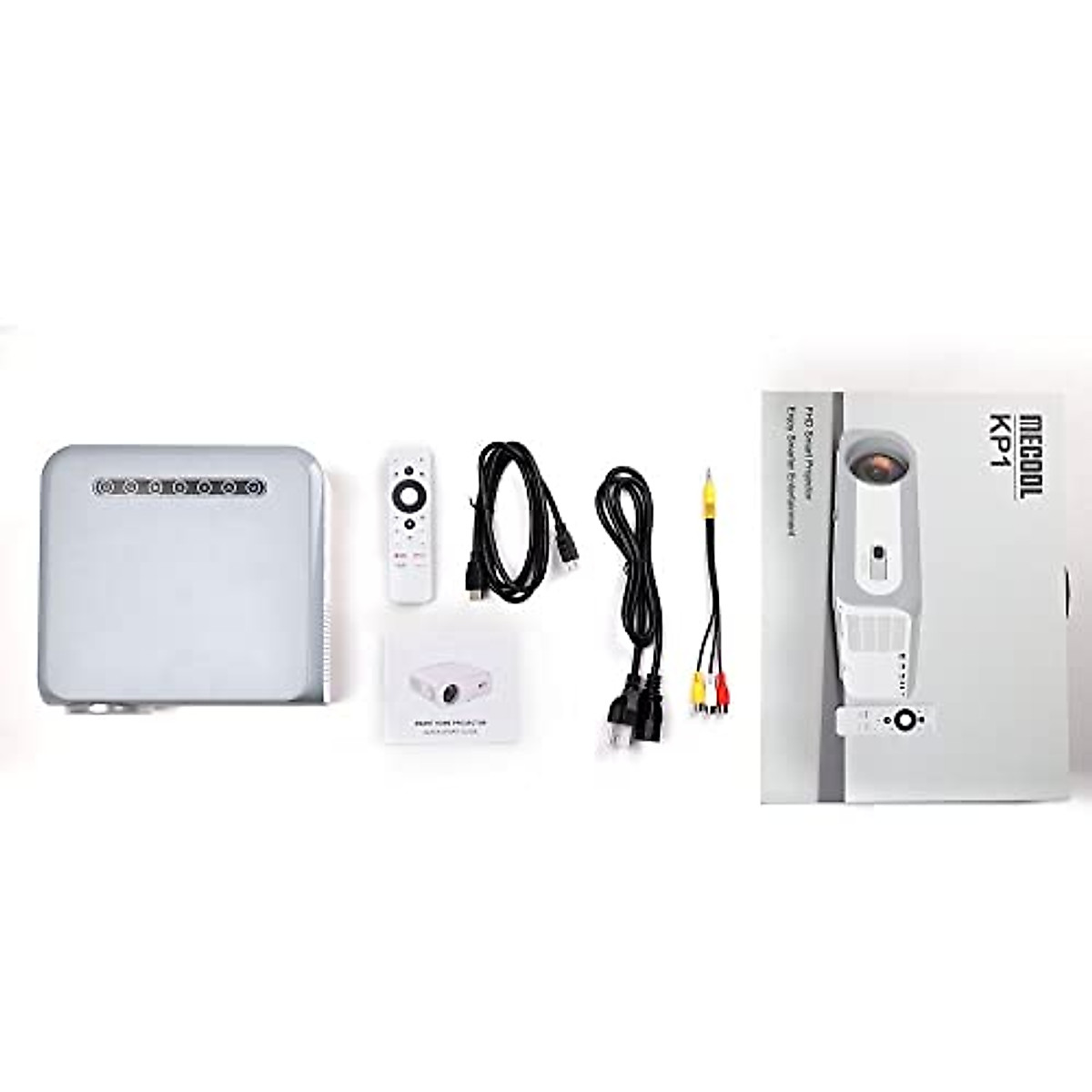 MECOOL KP1 FHD Smart Projector Android 11 Video Projector 700 ANSI Lumens Native 1080P, 240" Display, 2.4G/5G WiFi and Chromecast, UHD Video Home Theater TV Projector