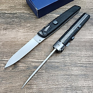 7.7" Assisted Open Folding Pocket Knife,Button Lock EDC Utility Knife for Camping, Hunting, Hiking, Fishing, Indoor and Outdoor Activities Gifts