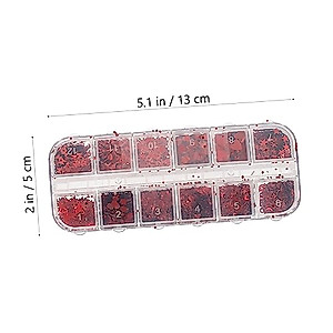 Beavorty 3 Boxes Heart Shaped Nail Art Jewelry Flash Suit Glitter Nail Polish Set Star Decor Valentines Nail Art Stickers Love Nail Charm Valentines Day Nail Glitters Nail Glitter Sequins