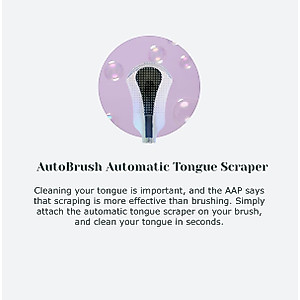 autobrush Tongue Scraper, Tongue Cleaner Helps Fight Bad Breath, Easy to Use, Bad Breath Treatment for Adults & Kids