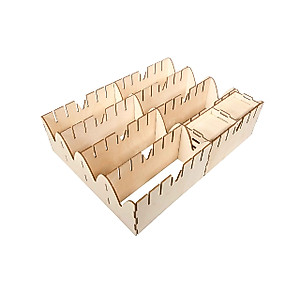 The Broken Token Game Organizer Compatible with Red Dragon Inn: The Character Trove - Wooden Game Organizing Box with Multiple Trays, Dividers and Rows