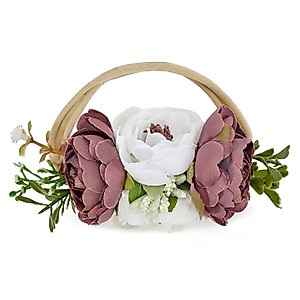 Century Star Baby Girl Dresses First Birthday Outfit Girl 1st Birthday Girl Outfit Baptism Toddler Flower Dress Half Birthday Outfit Easter Tulle Tutu Infant Gifts 12-18 Months A Dusty Rose