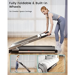 DeerRun Treadmills for Home, 3.5HP Folding Treadmill with Incline, 350 LBS Weight Capacity Home Treadmill, Compact Portable Treadmill for Small Space Walking Jogging Running