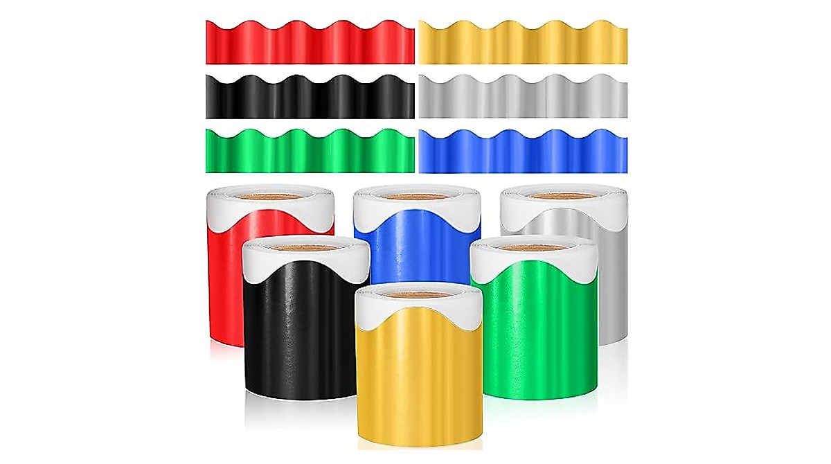 Vibrant 6 Rolls 197 Feet Bulletin Board Border - HOBBY HORSE