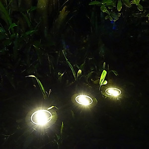 Solar Powered Ground Light Outdoor Waterproof Garden Pathway Lights with 8 LEDs, Walkway Lights for Home, Yard, Driveway, Lawn, 1Pack