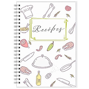 PECULA Recipe Book, 5.6"x 8.2" Recipe Book To Write In Your Own Recipes, Blank Recipe Book, Recipe Notebook, Recipe Journal Hold 170 Recipes