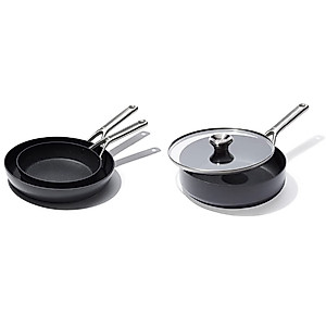 OXO Professional Hard Anodized PFAS-Free Nonstick Frying Pan and Saute Pan Set, Induction, Diamond reinforced Coating