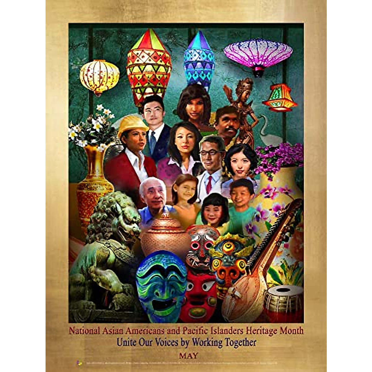 Asian Americans and Pacific Islanders Heritage Month. Theme: Unite Our Voices by Working Together - AP18