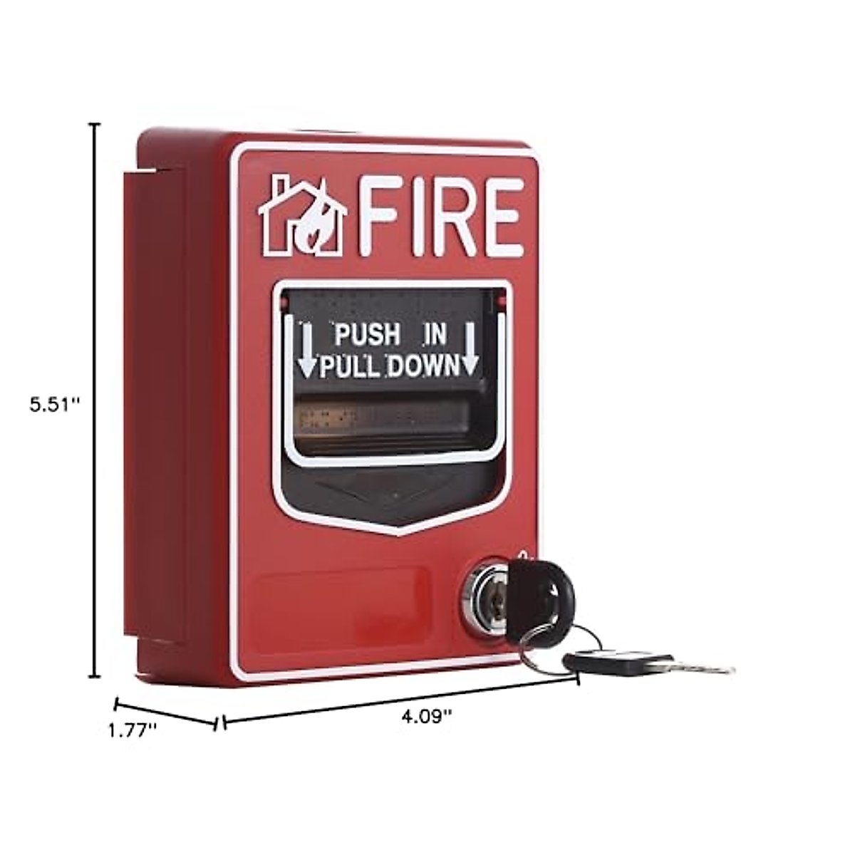 UHPPOTE Wired Emergency Fire Alarm Station 9-28VDC Conventional Dual Action Manual Call Point